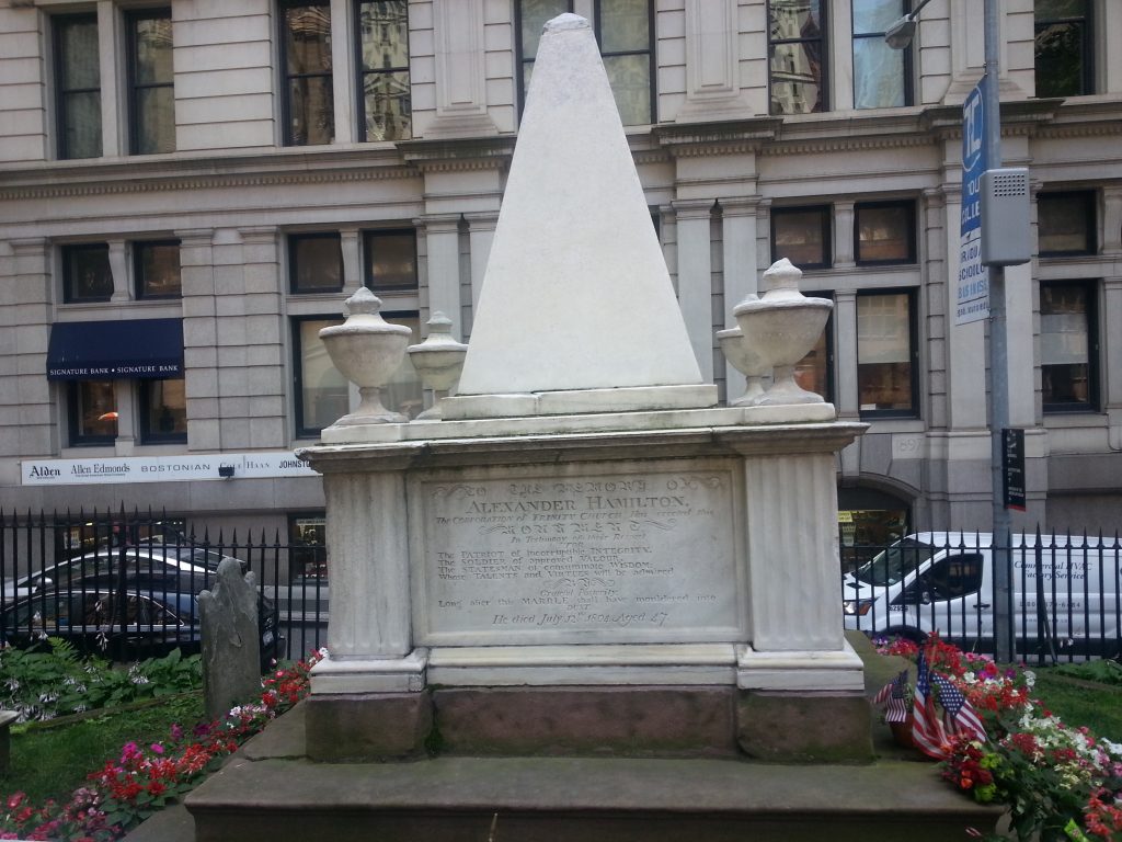 Alexander Hamilton Remembrance at Trinity Church - Washington & Hamilton, Central Park, Brooklyn ...